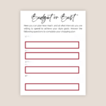Before You Shop Workbook - How to Make Smarter Purchases